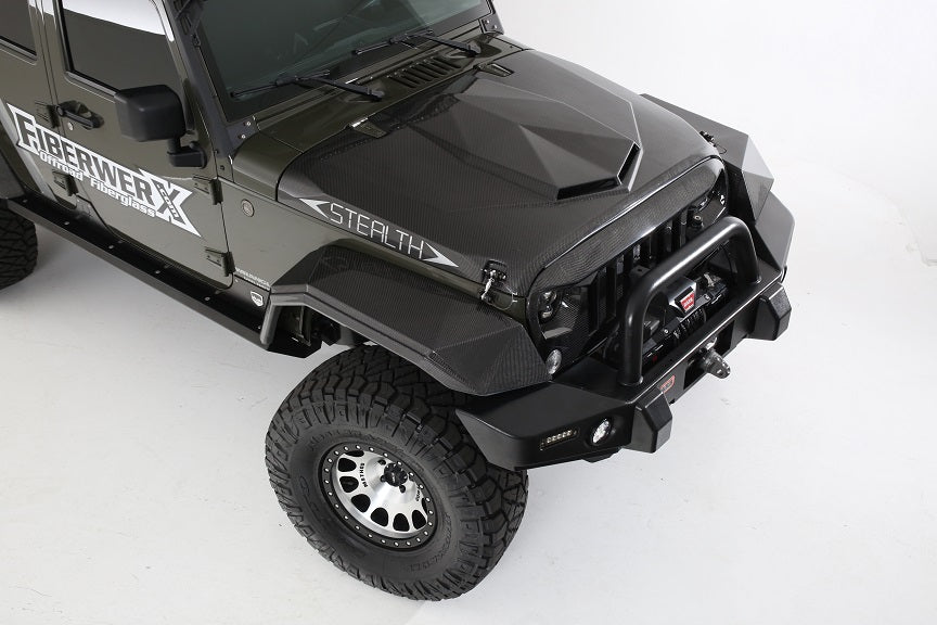 2007-2017 Jeep JK “Stealth” Hood – FiberwerX
